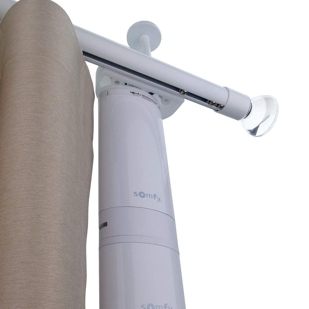 Motorized Curtain Pole Oslo MT35 Aluminum Sentrum Finial Pole set Round ...